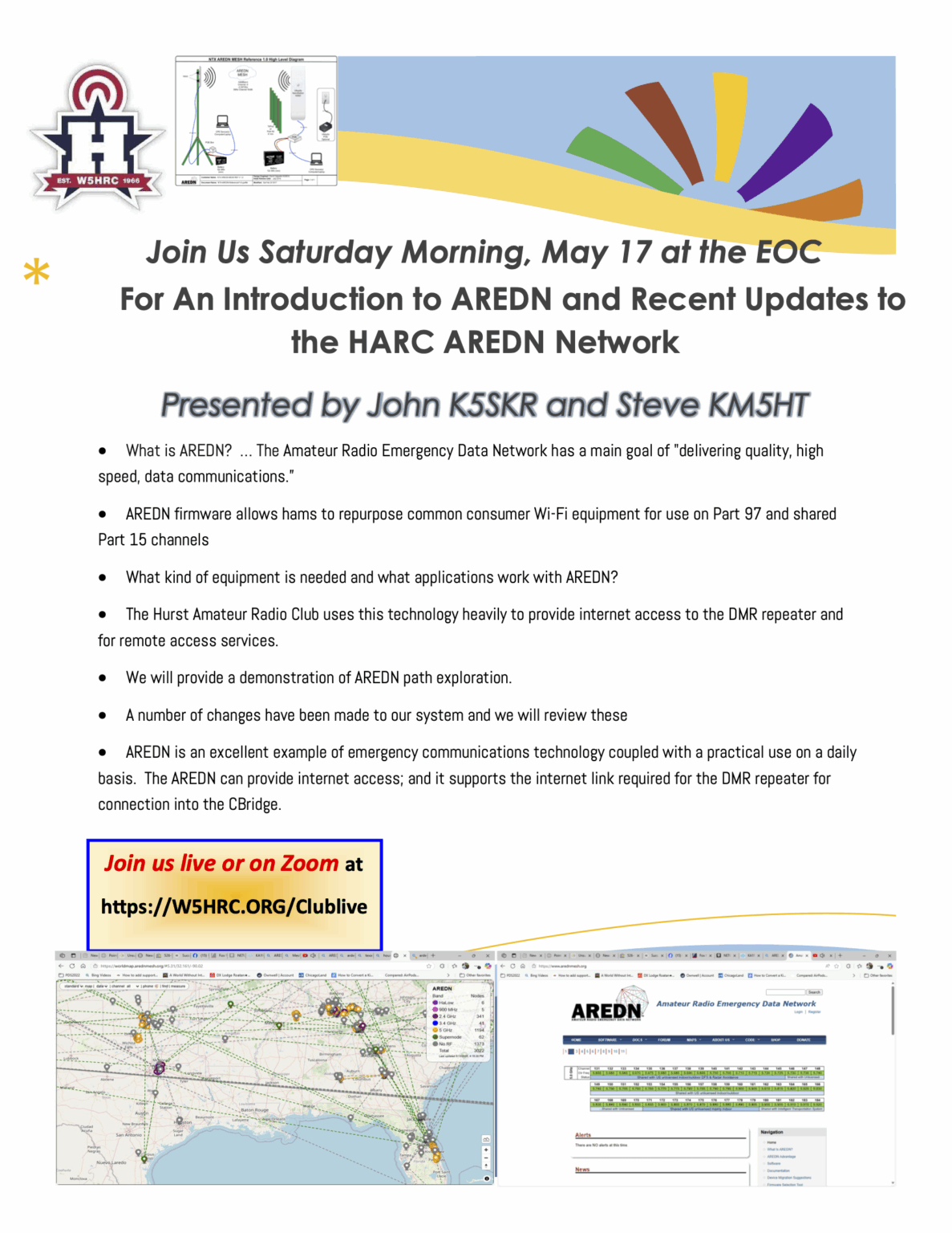 May 2025 Tech Talk – HurstARC AREDN Network – Hurst Amateur Radio Club